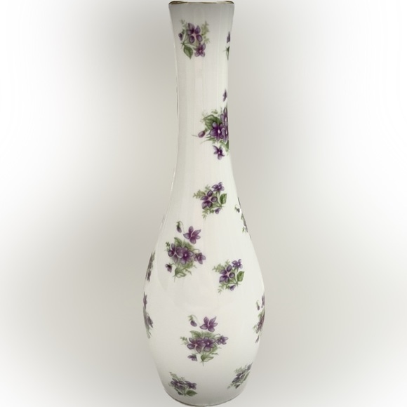 Lefton | Accents | Euclefton Bud Vase Violet Bouquet With Gold Rim Vase ...